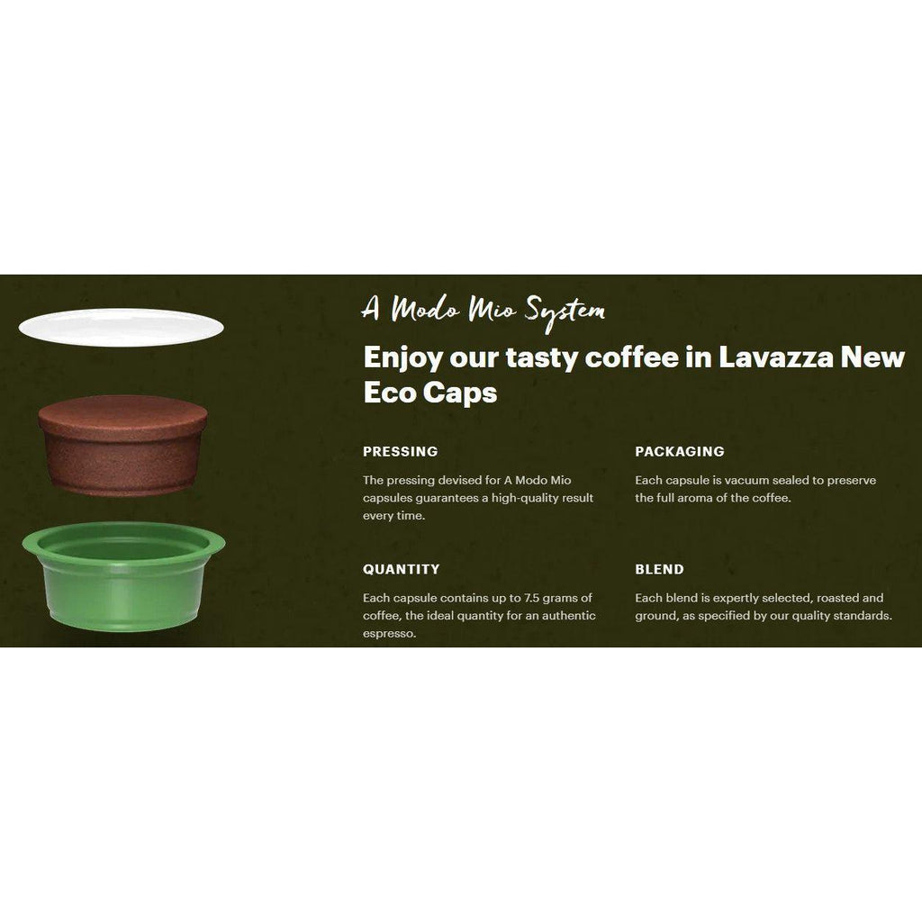 Lavazza A Modo Mio Tierra Bio for Planet ECO CAPS Coffee Capsules (16 ...